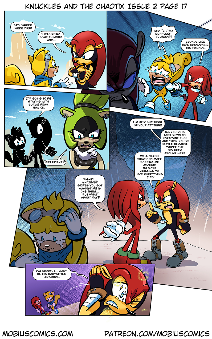 Knuckles and the Chaotix Issue 2 Page 17 - Knuckles