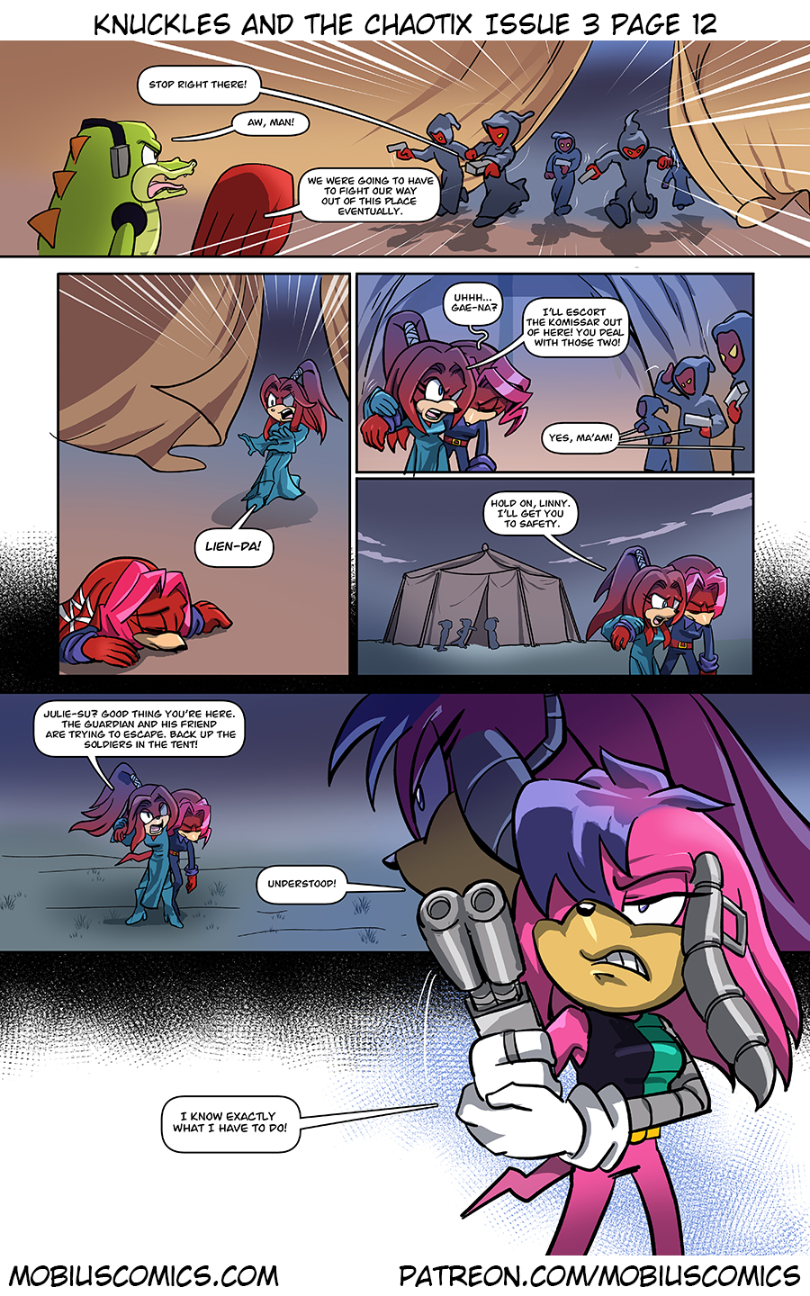Knuckles and the Chaotix Issue 3 Page 12 - Mobius Comics