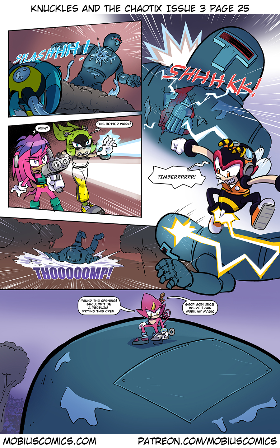 Knuckles and the Chaotix Issue 3 Page 25 - Mobius Comics